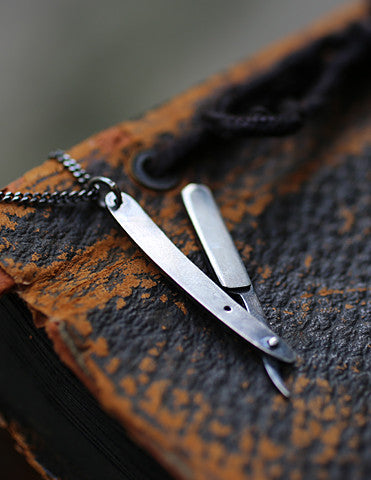 Dope | Original Silver Straight Razor Necklace | Brooklyn Grooming ...
